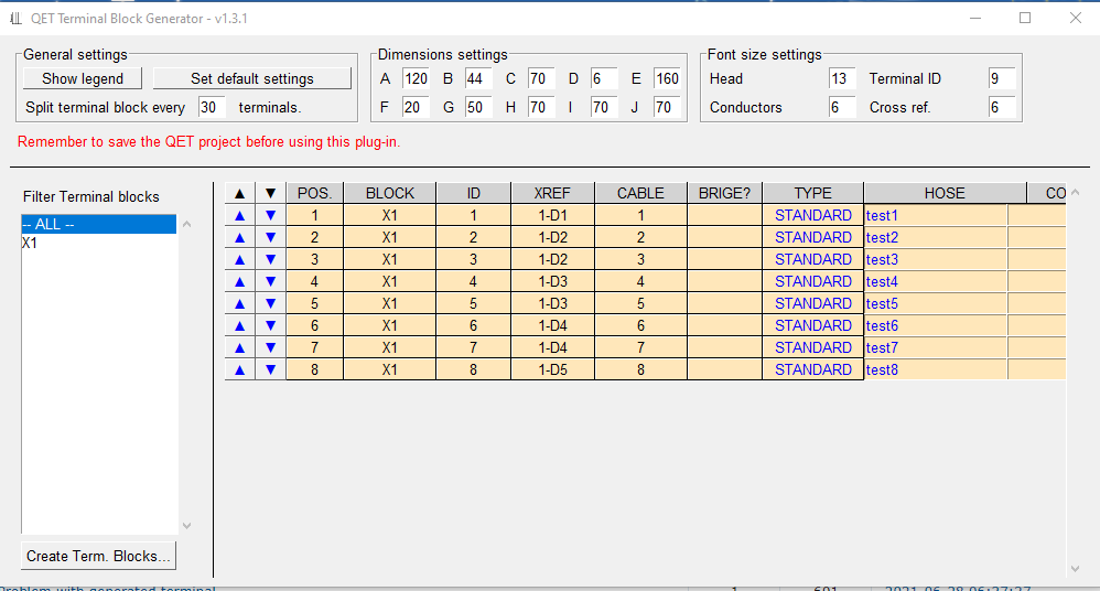 help Terminal block generator bug (Page 1) — Terminal block generator ...