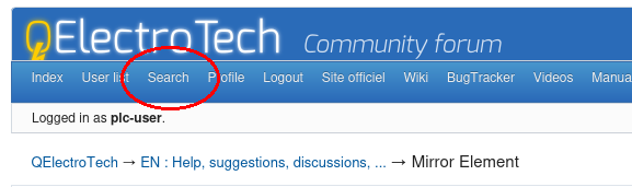 Mirror Element (Page 1) — EN : Help, suggestions, discussions, ... — QElectroTech